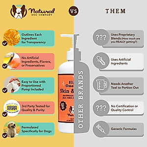 Natural Dog Company Everyday Itch Relief Bundle, Includes (1) Multivitamin Supplement Chews -90 pcs and (1) Skin and Coat Oil Food Topper-16 oz., Vitamins for dogs, Itch relief, Skin and Coat suppleme