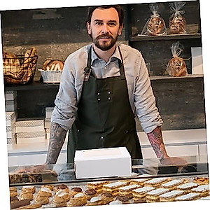 NUOBESTY 50pcs Packaging Boxes Mini Cake Containers Clear Bread Box Soap Container Treat Box Compact Paper Box for Cookie Small Cake Boxes Packing Box Storage Box Carton Airplane Box White