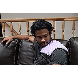 Large 14x5.5” Heating Pad & Cold Herbal Shoulder Wrap-Microwavable Heating & Cooling Neck Wrap- Hot Heated Pad with Moist Heat Therapy for Back Pain, Migraine Relief & Muscle Relaxation (Lavender)