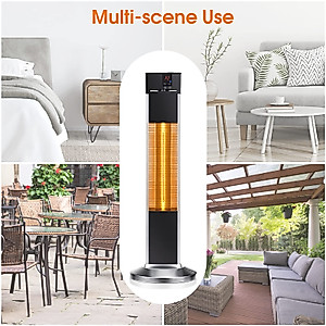 Space Heater for Indoor Use Large Room - Air Choice 1500W Room Heater with 3S Quick Heating/Safe Infrared Heater with 3 Modes/Super Quiet Portable Heater Garage, Electric Outdoor Heaters for Patio