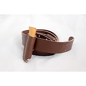 oopsmark Leather Belt Sheath and Case for Knives Designed in Opinel France - Pocket Knife Holder for Camping, Hunting, Fishing, and Picnics (#8 - Black)