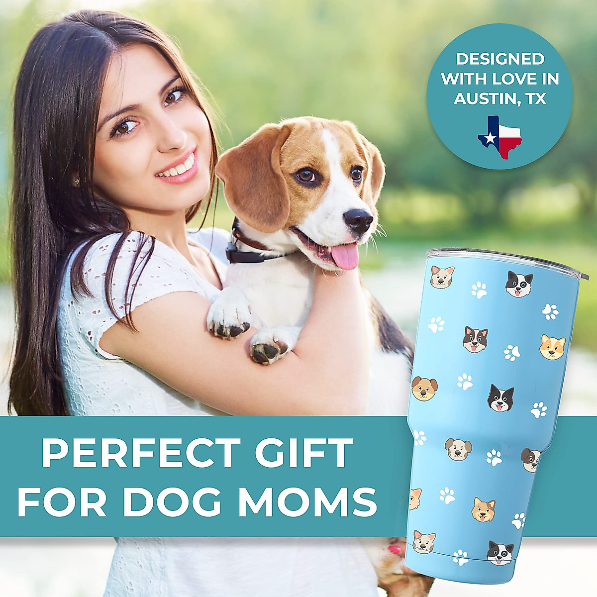 Dog Mom Tumbler 30oz, Dog Mom Gifts For Women, Dog Lovers Gifts For Women, Gifts For Dog Lovers Women Unique, Best Dog Mom Mugs For Women, Happy Mothers Day Dog Mom Mothers Day Gifts