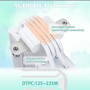 Thermalright AssassinX120 SE ARGB White CPU Air Cooler, AX120 SE ARGB, 4 Heat Pipes, TL-C12CW-S PWM Quiet CPU Fan with S-FDB Bearing, for AMD AM4/AM5/Intel 1700/1150/1151/1200