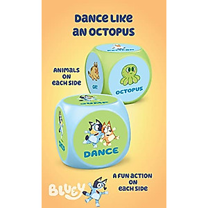 BLUEY Wackadoo Dice Imagination Act Out The Action Game | Family Game Night for All Ages | Creative and Engaging Fun for All Featuring Bluey and Bingo with 36 Unique and Silly Combinations