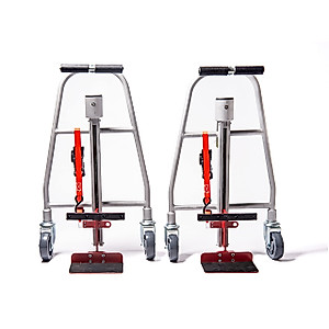 Manual Furniture Mover (Set of 2), 1100 lb. Cap, Aluminum, 12" Lift Height, Machinery Mover