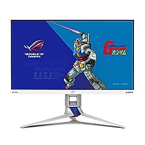 ASUS ROG Strix 27” 1440P HDR Gaming Monitor (XG279Q-G) GUNDAM EDITION - QHD (2560 x 1440), Fast IPS, 170Hz, 1ms, G-SYNC Compatible, Extreme Low Motion Blur Sync, Eye Care, DisplayPort, Dual HDMI, USB