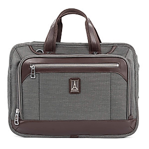 Travelpro Platinum Elite Expandable Business Laptop Briefcase, Fits up to 15.6 Laptop, Work School Travel, Men and Women, Vintage Grey