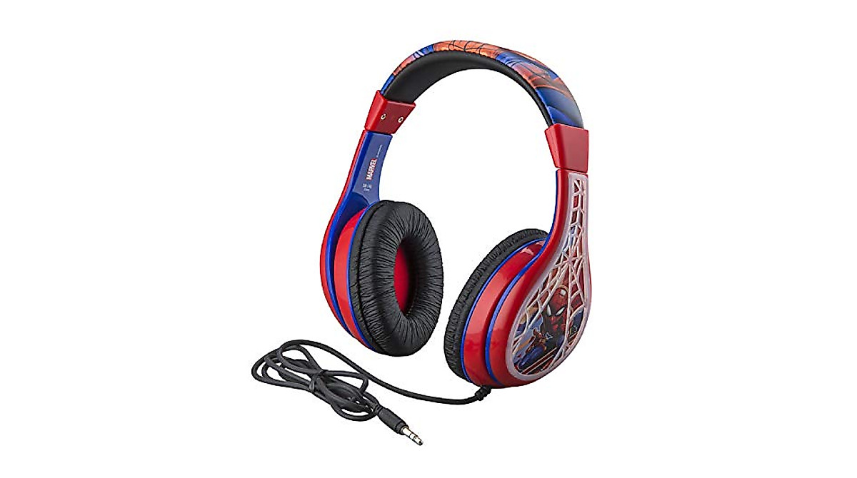 Spider Man Kids Headphones – Safe, Adjustable & Tangle-Free Earbuds