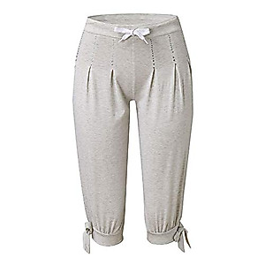 New Pants, Thenlian Fashion Women's Summer Damenloose Haremshose Capri Baggy Harem Pants (XL, Gray)