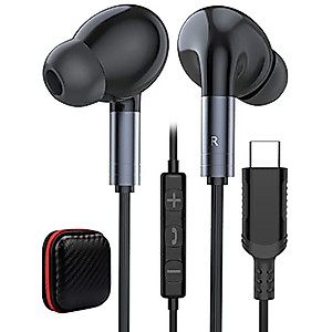COOYA USB C Headphone Type C Wired Earbuds for Samsung Galaxy S23 S22 Ultra S21 A53 S20 FE Note 20 Flip5 4 DAC HiFi Stereo Headset in-Ear Earphone with Mic for iPad Air 5th Pixel 7 Pro 6a OnePlus 10 9