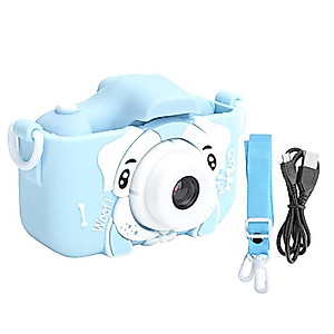 Mini Digital Camera for Kids, 1080P Video Camera with 2.0 Inch LCD Screen, Support Pictures, Video Recording, Playback and Continuous Shooting, Puzzle Toys Gifts, Battery Time (Blue)