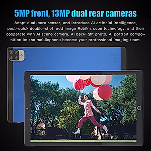 Pomya Tablet, 10.1 Inch 1920x1080 IPS Tablet, 6GB RAM 128GB ROM Octa Core Tablet with 5MP 13MP Camera, 2.4G 5G WiFi Tablet for Online Video, Reading, Game