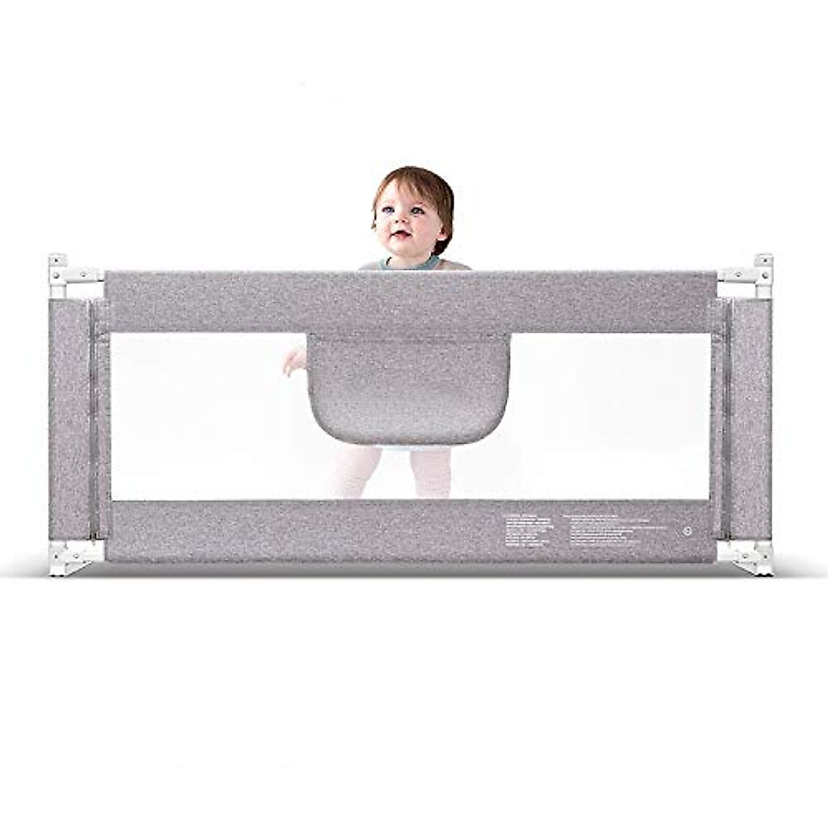 Bed Rails for Toddlers, Extra Long Kids' Bed Rails Guard, Full Size Baby Bedrail for Children, Infants Safety Guardrail (Gray, 70" L x 30” H)