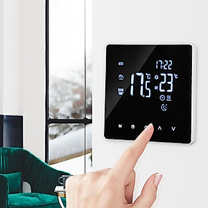 Floor Heating Thermostat 16A 4400W Intelligent Programmable Thermostat Digital Home Heating Temperature Controllerfor Radiant Underfloor Heating