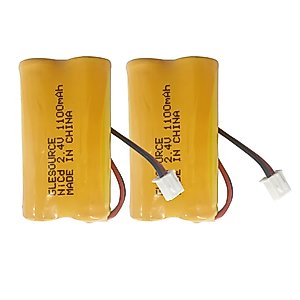 GLESOURCE (2 Pack 2.4V 1100mAh Battery Replacement for Exit Sign Emergency Light Exitronix 10010036 Lithonia 10010034 Interstate NIC1394 BEL-179