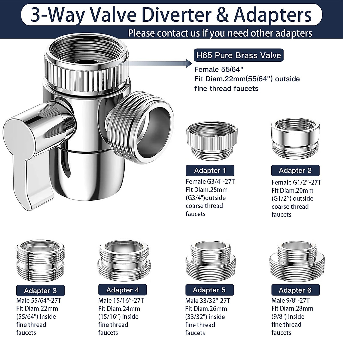 Sink Hose Sprayer Attachment for Faucet - Tub Faucet Sprayer Attachment with 6 Adapters for Hair Washing, Pet Dog Rinse, Baby Bath, ON/OFF Hose Extension for Laundryroom, Bathroom, Utility Sink