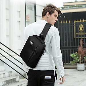 OIWAS One Strap Backpack Men - 14 Inch Sling Bag Boys Single Strap Backpack Lightweight Women Large Crossbody Shoulder Bag