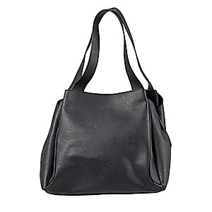 Loulu - Hayden Hobo Handbag - Black