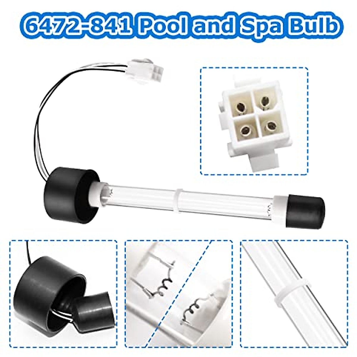 6472-841 Pool and Spa Bulb Replacement for Sundance，Compatible with Clear Ray XL Bulb