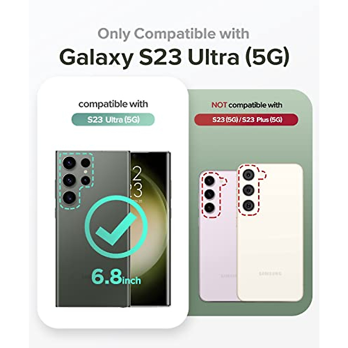 HORTUNE for Samsung Galaxy S23 Ultra Case Glitter,with 2 Camera Lens Protector,[Not Yellowing] Crystal Shockproof Case,Slim Phone Cover Woman for S23 Ultra 6.8" 2023 (Clear Bling)