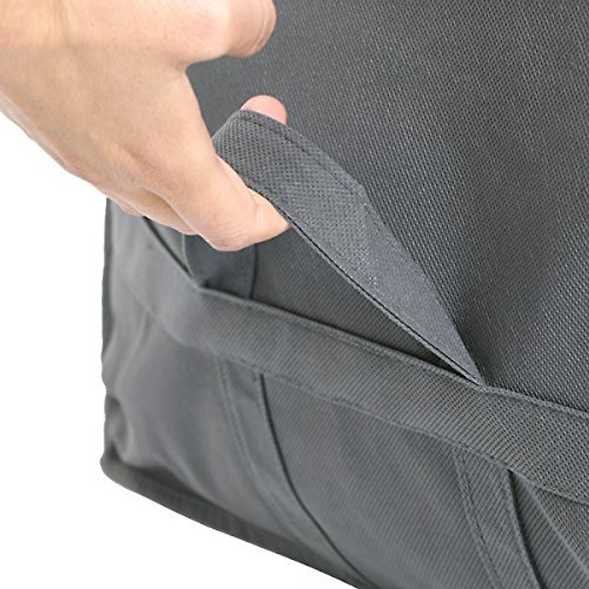 Surblue Under Bed Storage Organizer Large Capacity with Handle Clear Window (Gray)