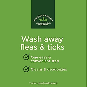 SimpleSource® Flea & Tick Shampoo for Cats, Powered by Plants, Kills Fleas, Flea Eggs, Flea Larvae, Ticks, & Mosquitos, Cleans & Deodorizes, 12oz Bottle