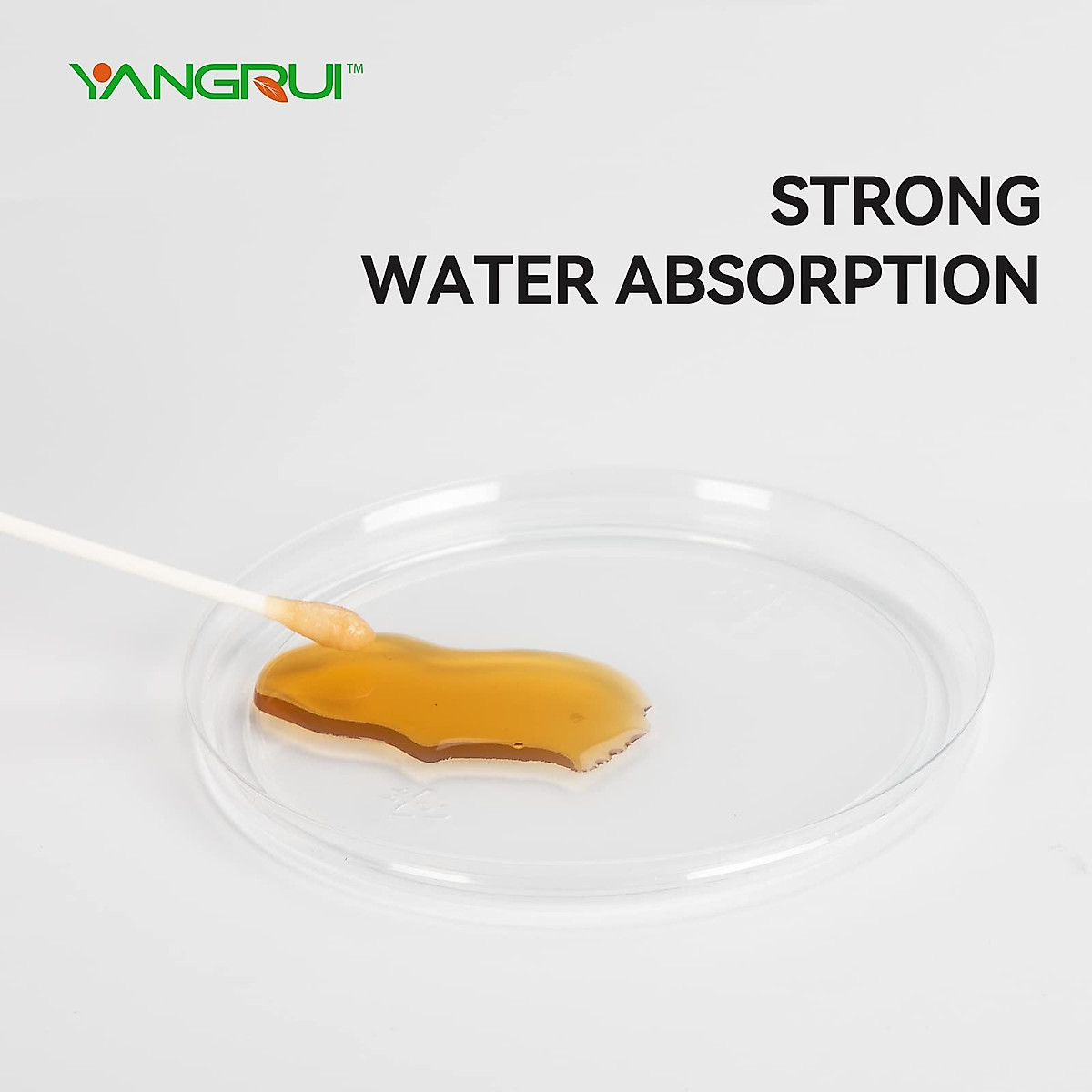 YANGRUI Cotton Swab, 510 Count Bamboo Stick BPA Free Naturally Pure Double Round Ear Swabs White Cotton Buds (Pack of 1)