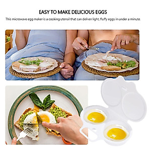 Microwave Egg Poacher, 2 Cavity Nonstick Poached Egg Maker With Lid, Egg Poacher Microwave Egg Cooker, Double Drain Poached Egg Cups, Microwave Egg Poacher Kitchen Cooking Gadgets