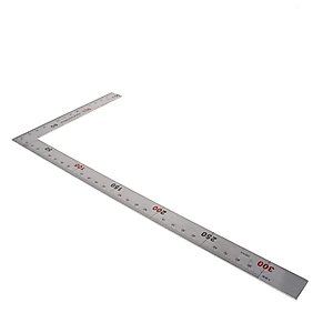 Jutagoss 150mmx300mm/(6"x12") Stainless Steel Framing Square Right Angle Ruler Thicken Try Square Ruler Tools for Carpenter Engineer 1 Pcs