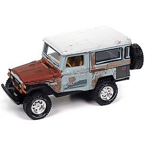 Johnny Lightning 1980 Toyota Land Cruiser Gray and Red Primer (Weathered) Limited Edition to 4800 Pieces Worldwide 1/64 Diecast Model Car