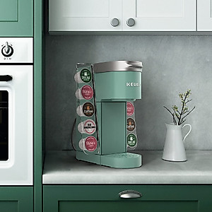 Gevoli K Cup Organizer for Single Serve Keurig K-Mini and K Mini PLUS Coffee Makers - Space Saving Modern Acrylic Kcup Pod Holder (10 Pod Capacity)