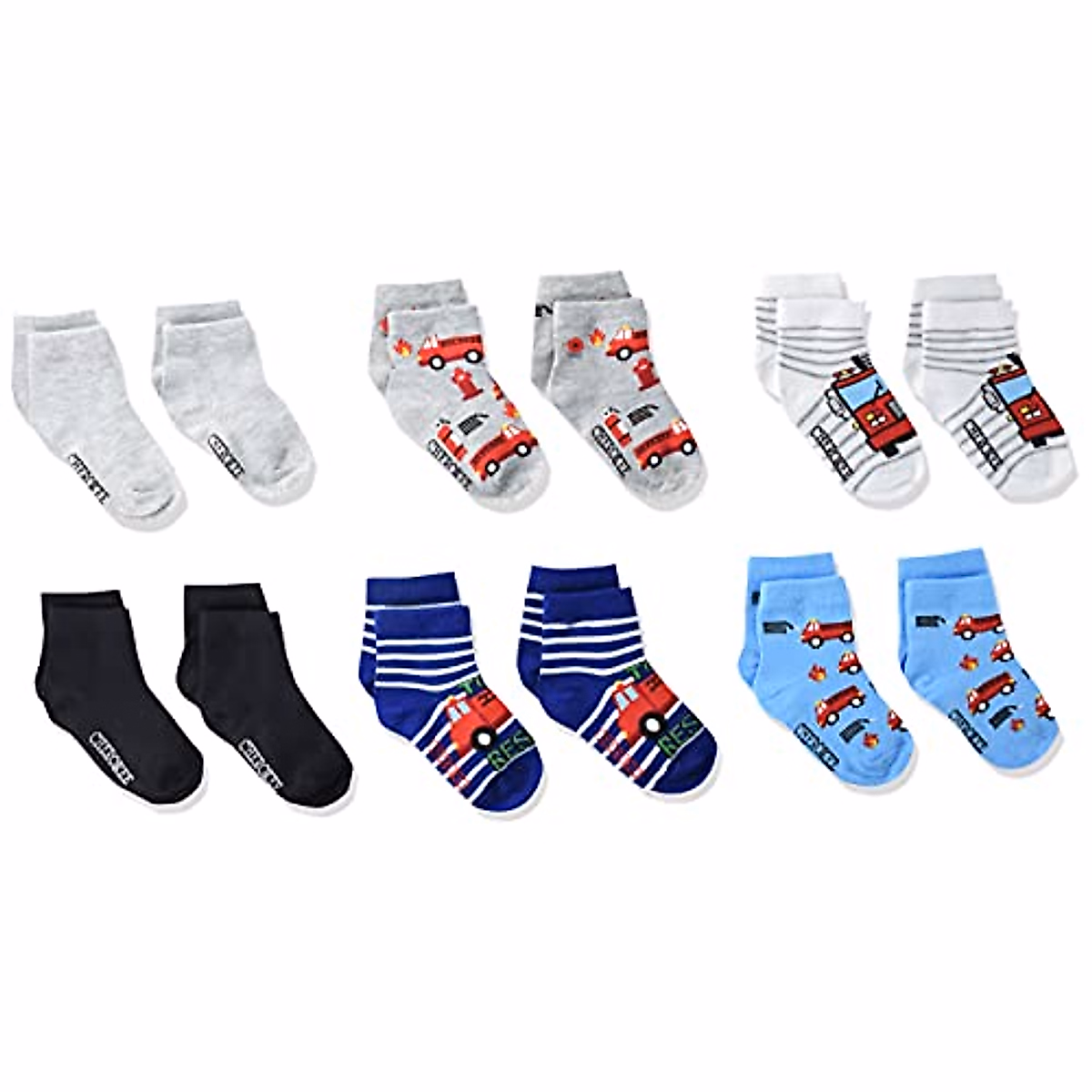 Cherokee baby boys Cherokee and Toddler 12 Pack Shorty Casual Sock, Assorted Blue Cars, 2-4T US