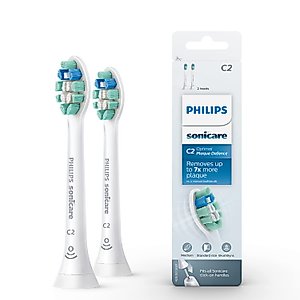 Philips Sonicare Optimal Plaque Defence BrushSync Enabled Replacement Brush Heads, 2pk, White - HX9022/12