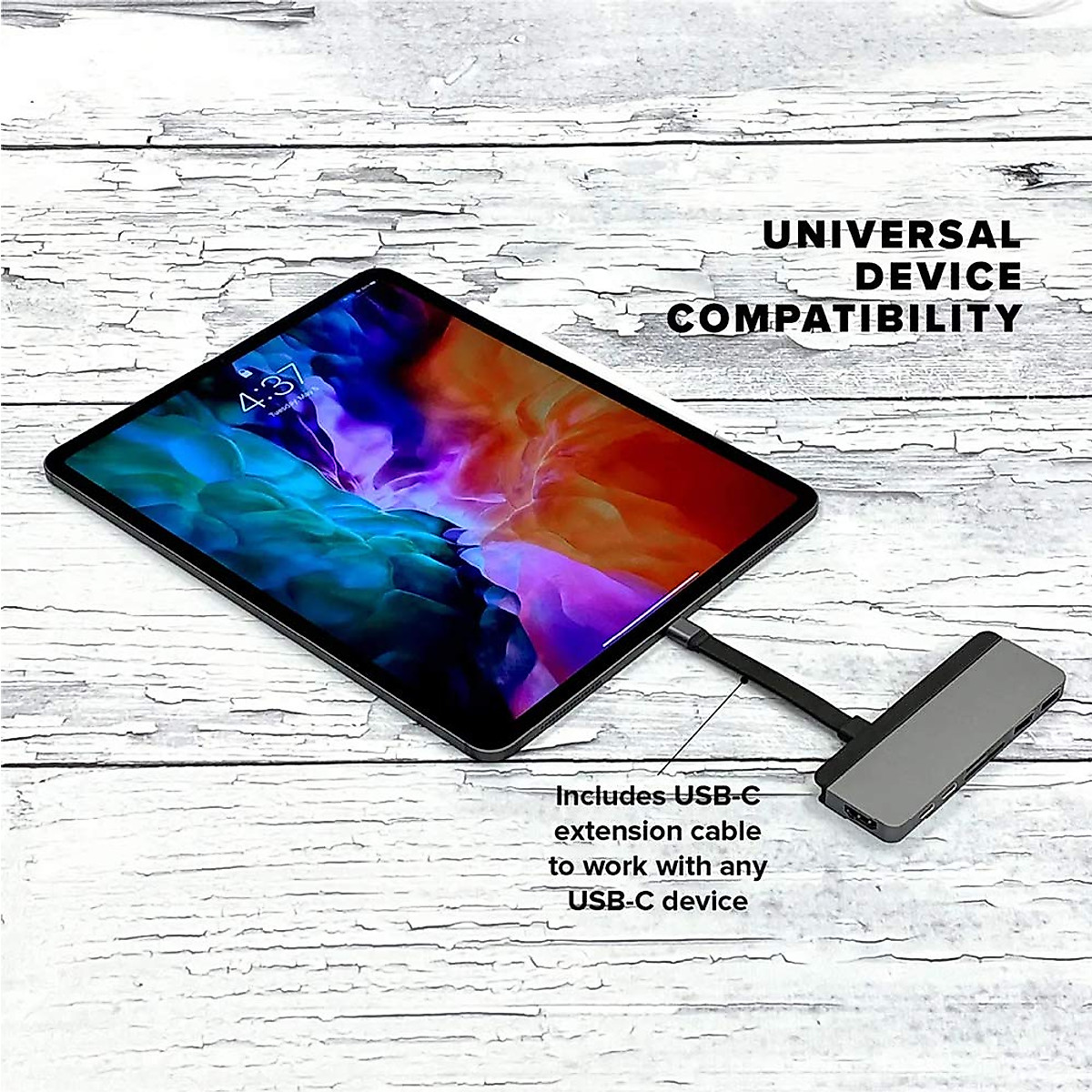 HyperDrive USB C Hub, Mac Type-C Dual Hub Adapter for MacBook Pro Air 13" 15" 16" iPad Pro, USB-C Devices, 7in2: USBC PD 100W 40Gbps, 4K HDMI, microSD/SD Card Reader, 2xUSB 3.1 Space Grey