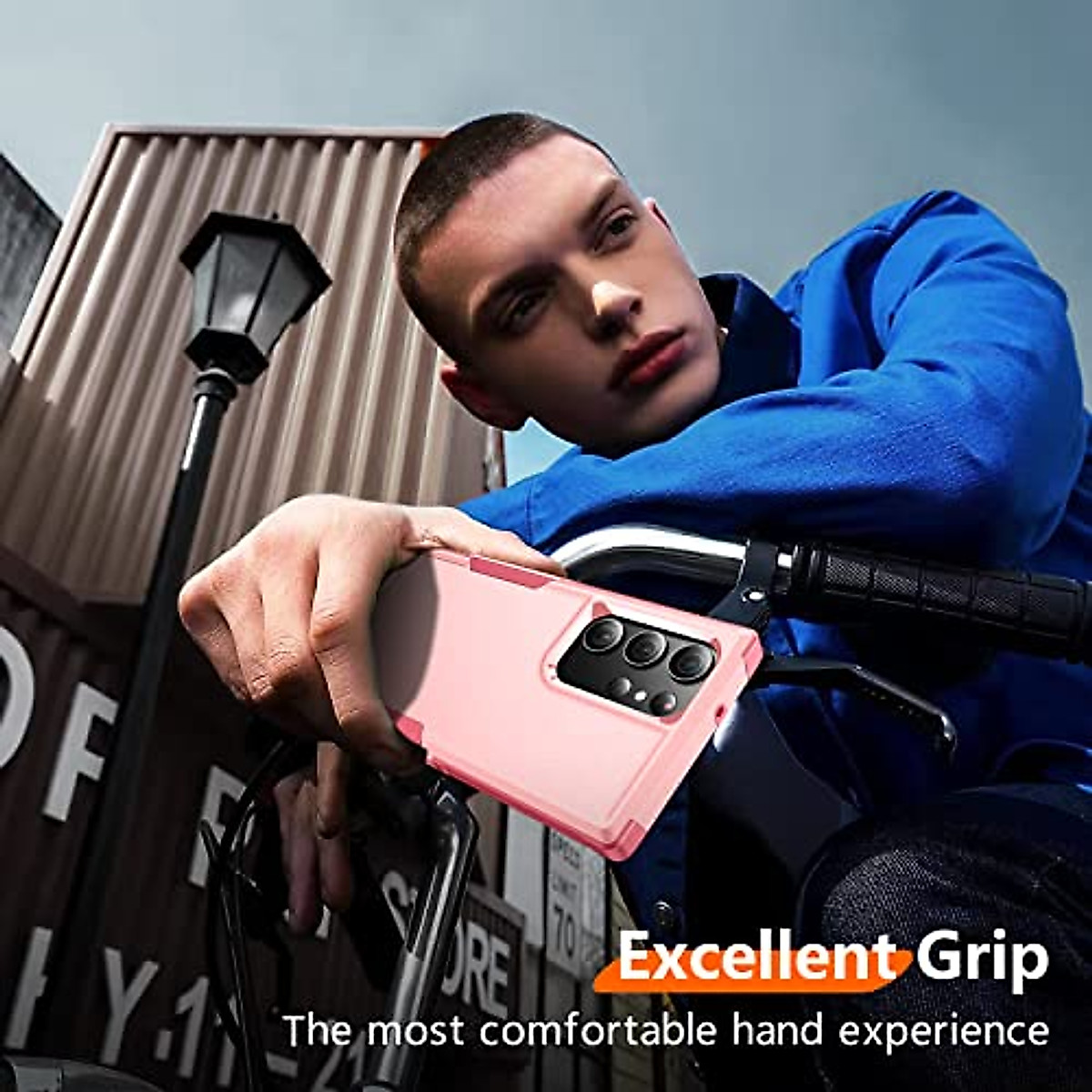 Red2Fire for Samsung Galaxy S23 Ultra Case, [Military Grade Shockproof] with 2Pack [Soft Screen Protector + Camera Protector] Heavy Duty Full Body Protection Phone Case for S23 Ultra Case 5G, Pink