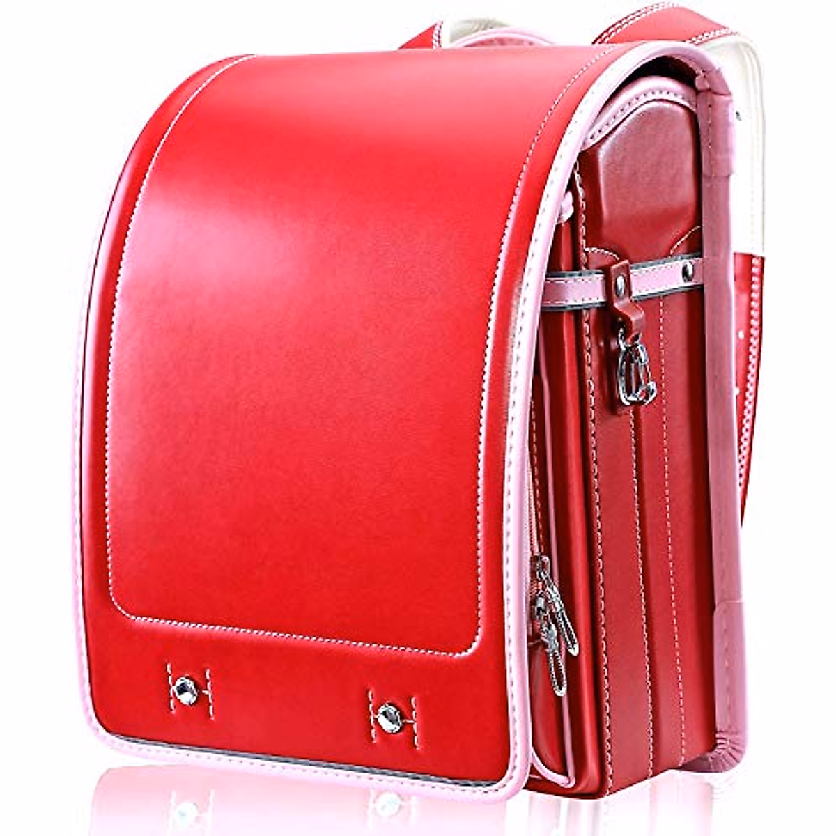 Ransel Randoseru Japanese schoolbag Backpacks Lightweight & Sturdy Japan Backpacks With One-touch Switch (RED)