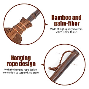 Straw Broom Dust Floor Cleaning: Sweeping Broom Household Manual Straw Braided Small Broom Cleaning Supplies