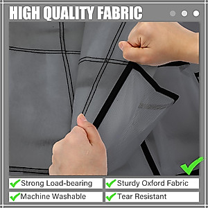 Windyun 40 Large Over the Door Shoe Organizer Shoe Rack for Door Gray Mesh Pockets Hanging Shoe Organizer for Closet Shoe Holder Rack Behind Door Hanger Hanging Shoe Rack Nonslip Holder for Shoes