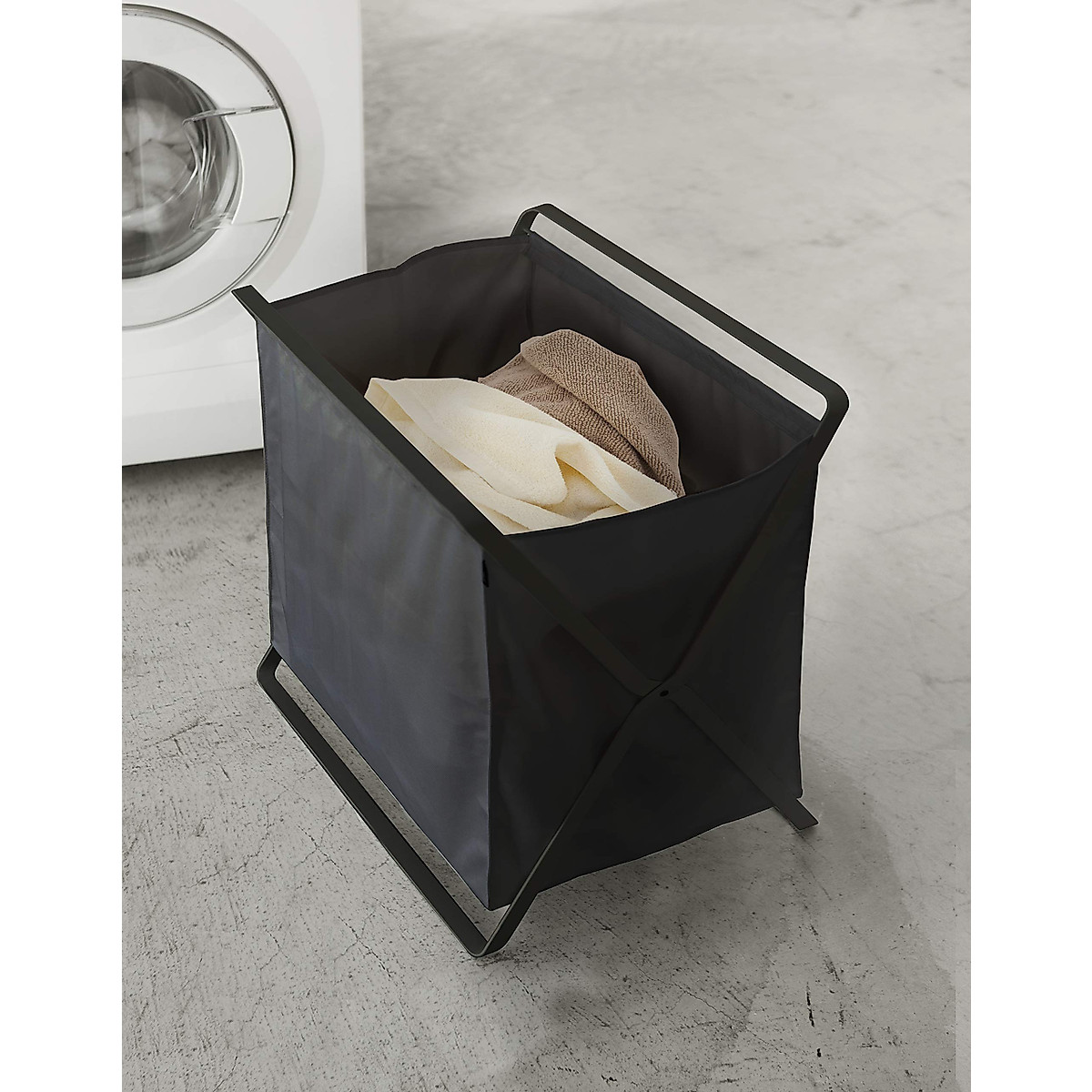 YAMAZAKI home Tower Storage Hamper Black