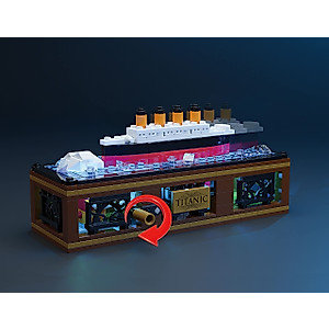 Brick Loot Iceberg Titanic Building Blocks Set with Light Kit & Motion, Toy Ship Model, Building Bricks Sets for Adults or Kids 6 Year Old +, Home Decor, Compatible with All Major Brands (319 Pieces)