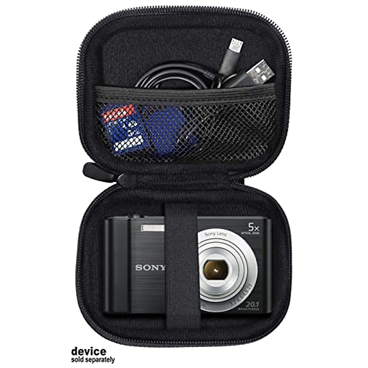 WGear Digital Camera Case for Canon PowerShot ELPH180, ELPH 190, ELPH 350 HS, ELPH 310 HS, ELPH 360; Sony W800/S, DSCW830; AbergBest 21 Mega Pixels; Kodak FZ43, FZ53-BL; Lecran