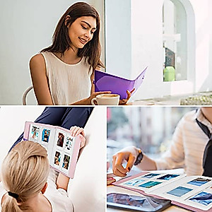 256 Pockets Polaroid Book Album for Fujifilm Instax Mini 12 11 9 8 7+ 40 evo LiPlay Instant Camera, Polaroid Snap PIC-300 Z2300 Instant Camera, Kodak 2X3 Film (Magic Purple)