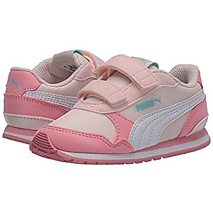 PUMA girls St Runner 2 Hook and Loop Sneaker, Rosewater-peony-puma White, 10 Toddler US