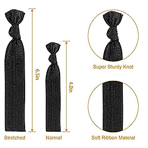 79Style 125pcs Neutral Hair Ties For Women Elastic Ribbon Hair Ties Knotted Ponytail Holders No Breakage Cotton Fabric Hair Bands For Yoga Bulk Hair Tyles Knot Flat No Damage Cute Hair Accessory (125Pcs-10 Neutral Colors)