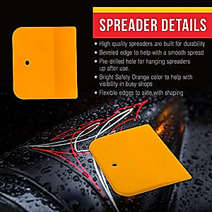 Custom Shop 12" x 12" Autobody Filler Plastic Mixing Board/Palete (Pack of 2) with 3 Inch Body Filler Spreaders (Pack of 10) for Automotive Body Fillers, Putties and Glazes