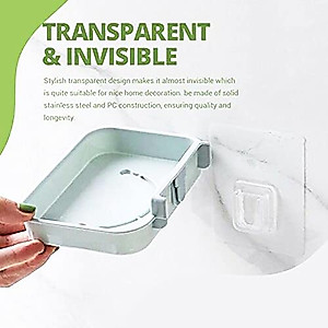 MileHouse 1 Pair Dual Sided Wall Hangers, Self Adhesive Clothes Hook Plug Socket Holder Cable Fixing Organizer for Various Usages 1 Pair