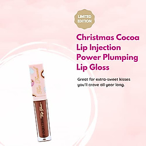 Too Faced You’re So Hot Bronzer and Lip Gloss Set:: Hot Cocoa Face Bronzer, Christmas Cocoa Lip Injection Power Plumping Lip Gloss, and Makeup Bag