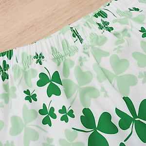 XFGLCK Toddler Kids Baby Girls St.Patrick's Day Outfits Flare Tunic Long Sleeve Dress Shirt Shamrock Print Pants Scarf Sets (Green St.Patrick's day outfits, 12-18 Months)