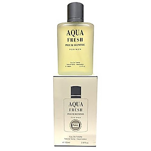 Hybrid & Company Aqua Fresh Cologne for Men Eau De Toilette Natural Spray Masculine Scent, 3.4 Fl Oz