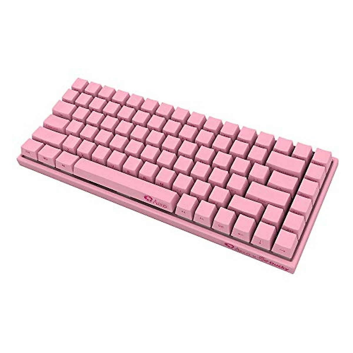 Teerwere Gaming Keyboard 84 Key Side Printed PBT Keycaps Cherry MX Switch Pink Mechanical Gaming Keyboard Compact Layout Mechanical Gaming Keyboard (Color : Pink, Size : Blue Switch)
